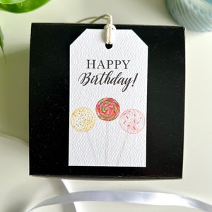 Happy Birthday Gift Tag, Personalized Gift Tag, Colorful Lollipops ...