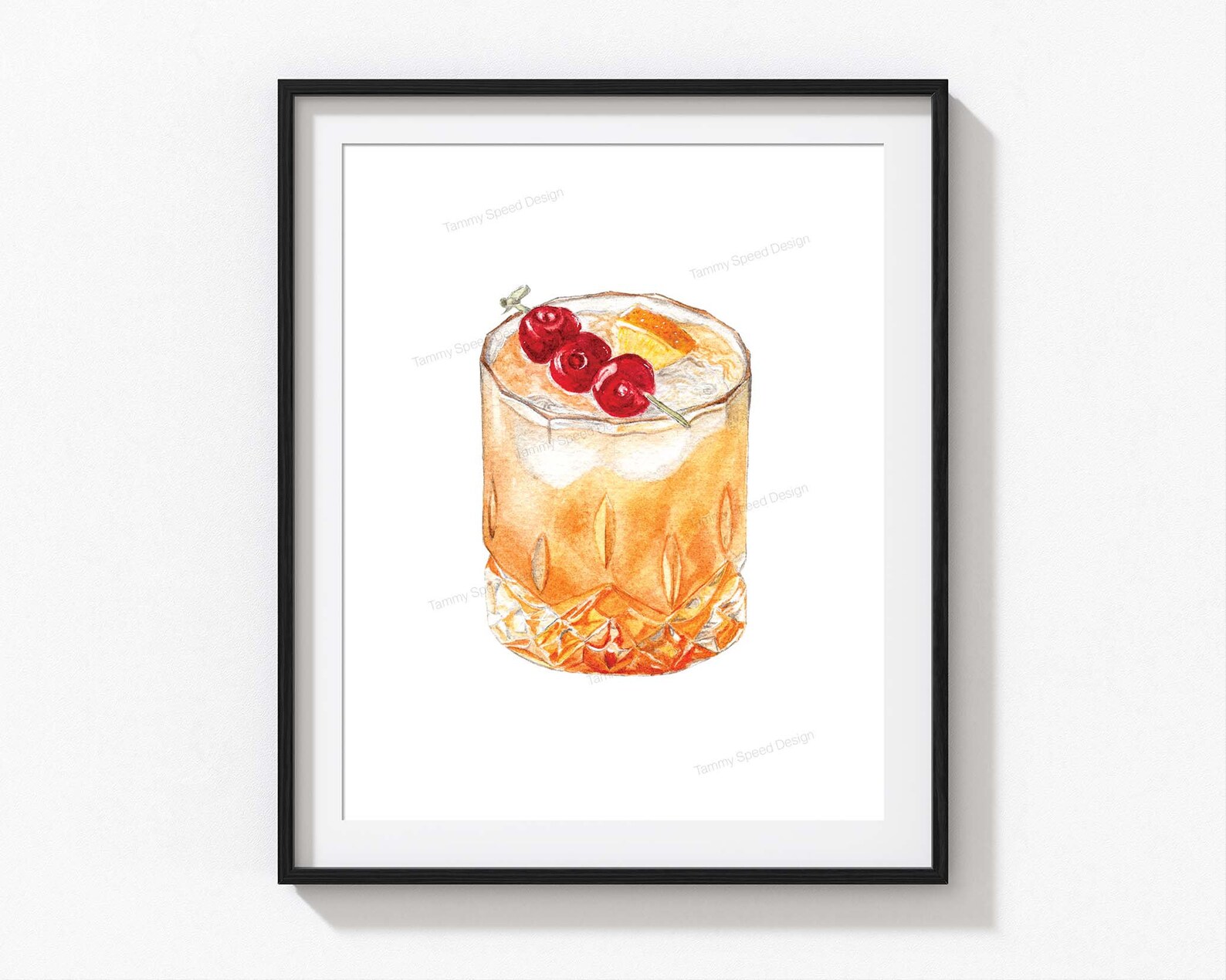 Wisconsin Old Fashioned Art Print Bar Cart Decor Cocktail - Etsy