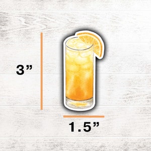 Vodka Orange Cocktail Sticker, Signature Drink Sticker, Signature ...