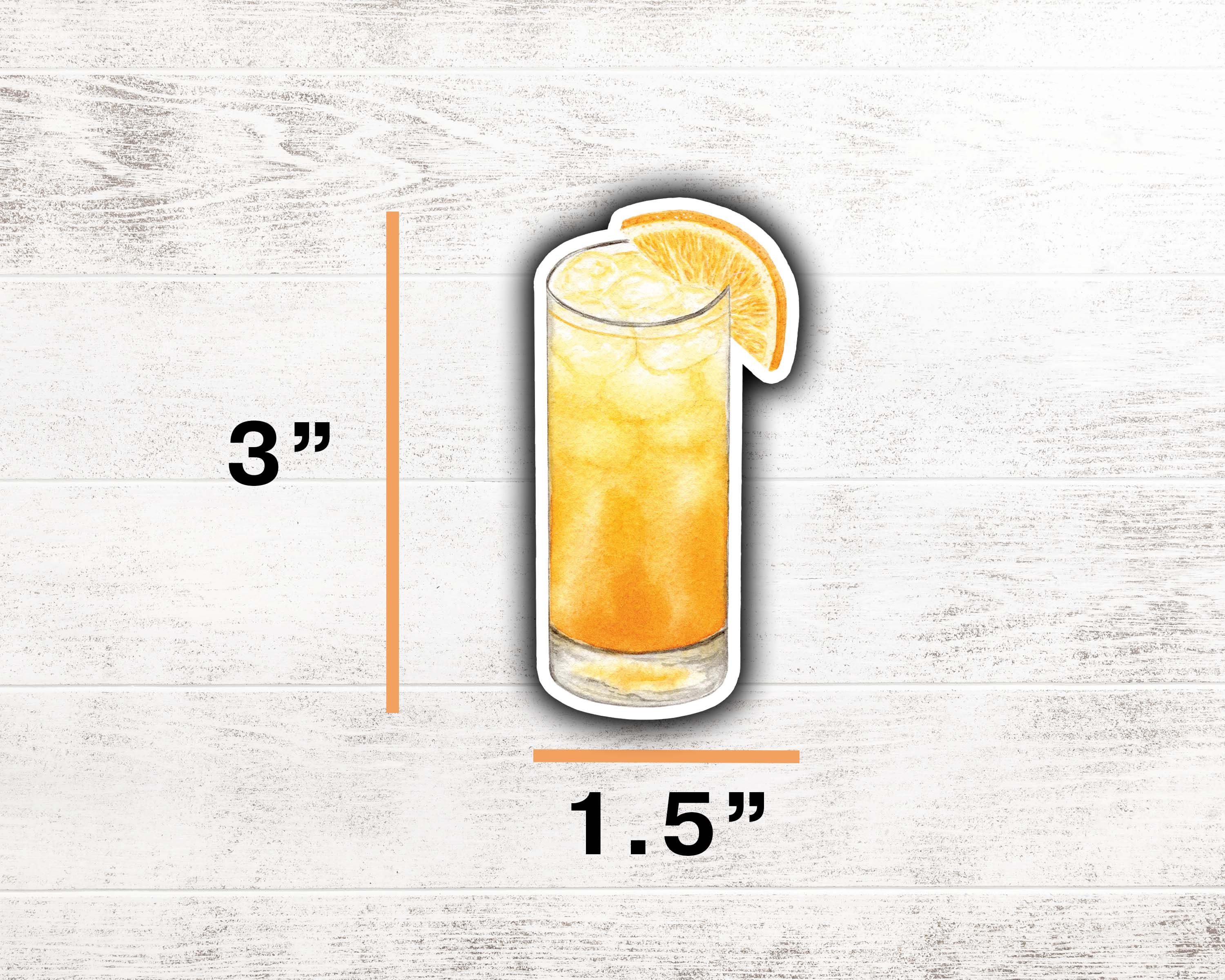 Vodka Orange Cocktail Sticker, Signature Drink Sticker, Signature ...