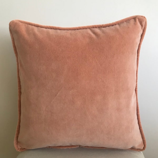 Salmon Velvet Pillow - Etsy