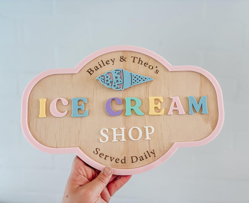 Personalized Ice Cream Shop Cubby House, Laser Cut SVG File (digital ...