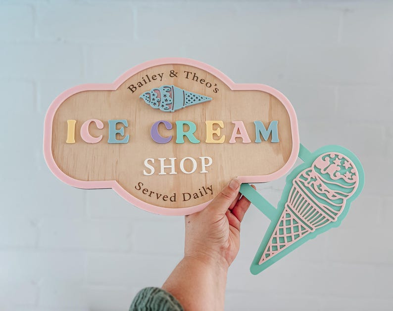 Personalized Ice Cream Shop Cubby House, Laser Cut SVG File (digital ...