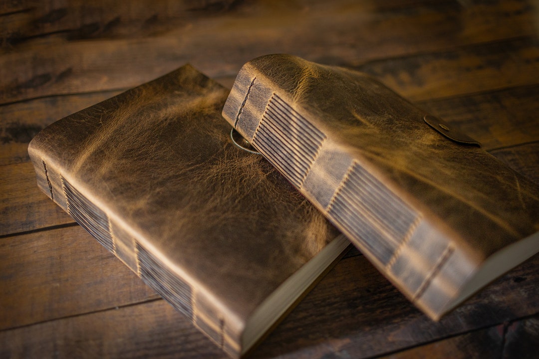 THE HALF TOME - Giant Leather Family Tome, Big Huge Rustic Heirloom ...