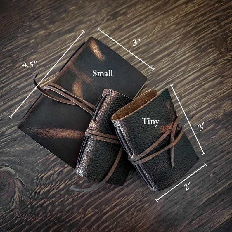 Personalized Small Leather Refillable Journal: Rustic Miniature Pocket ...
