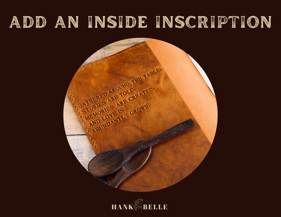 Leather Journal Inner Pocket Inscription: Personalized Engraving Add-on ...
