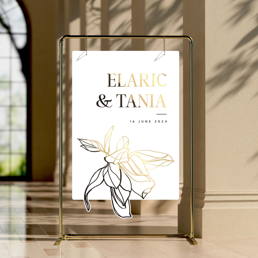 Tania Acrylic Wedding Welcome Sign Wedding Signs Acrylic Sign Event ...