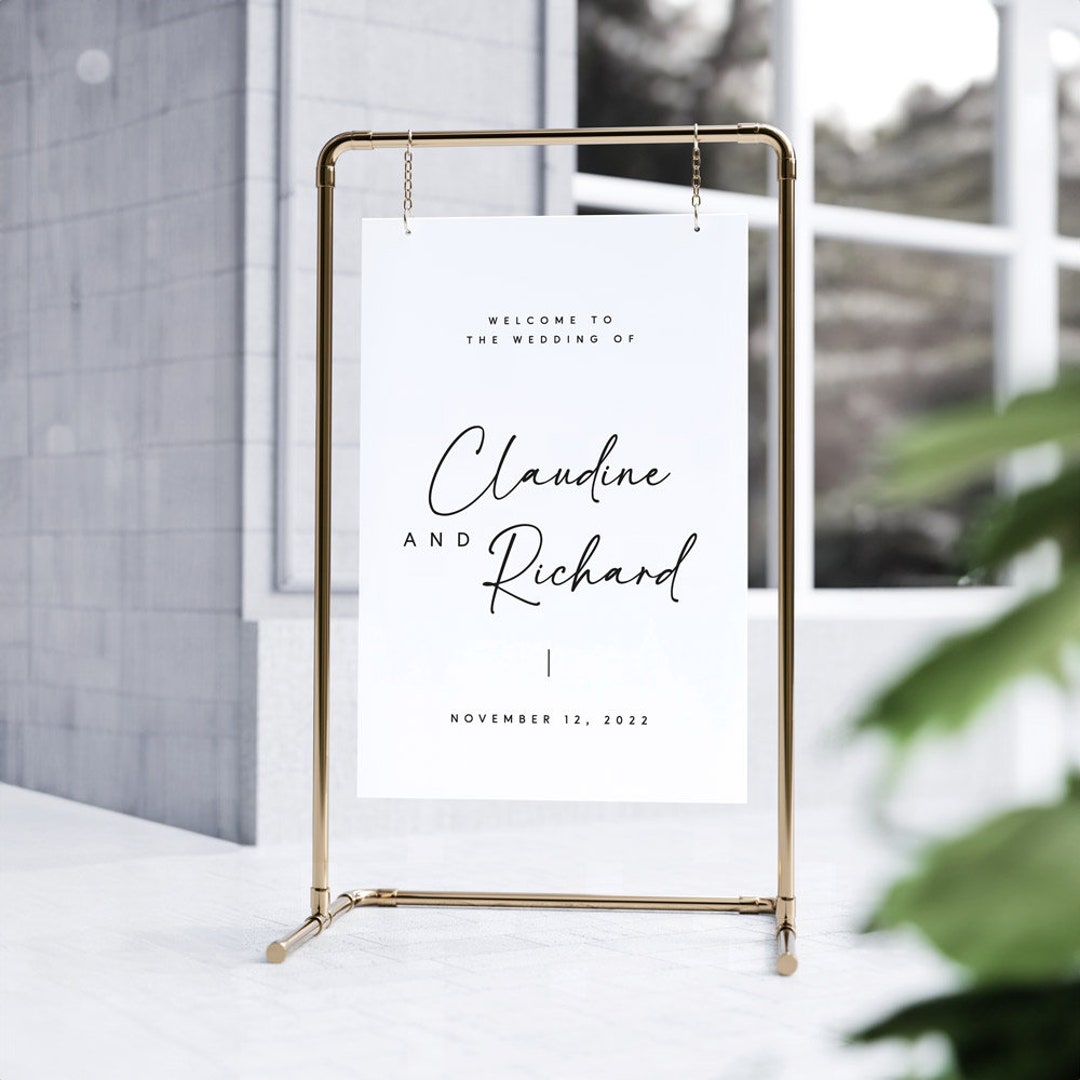 Popular Acrylic Wedding Welcome Sign | Acrylic Sign | Event Signage ...
