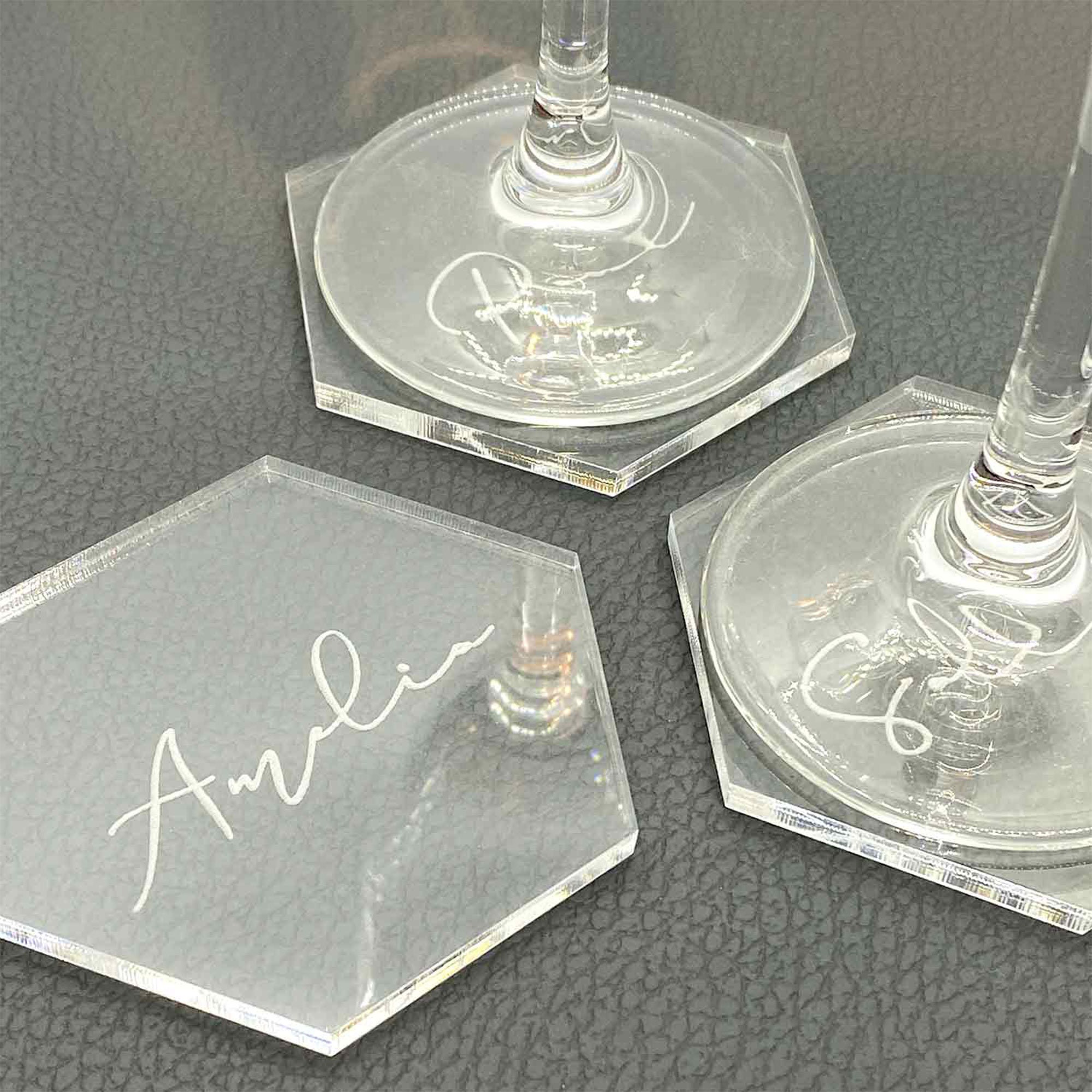 Engraved Clear Acrylic Coasters Wedding Favours - Etsy Australia