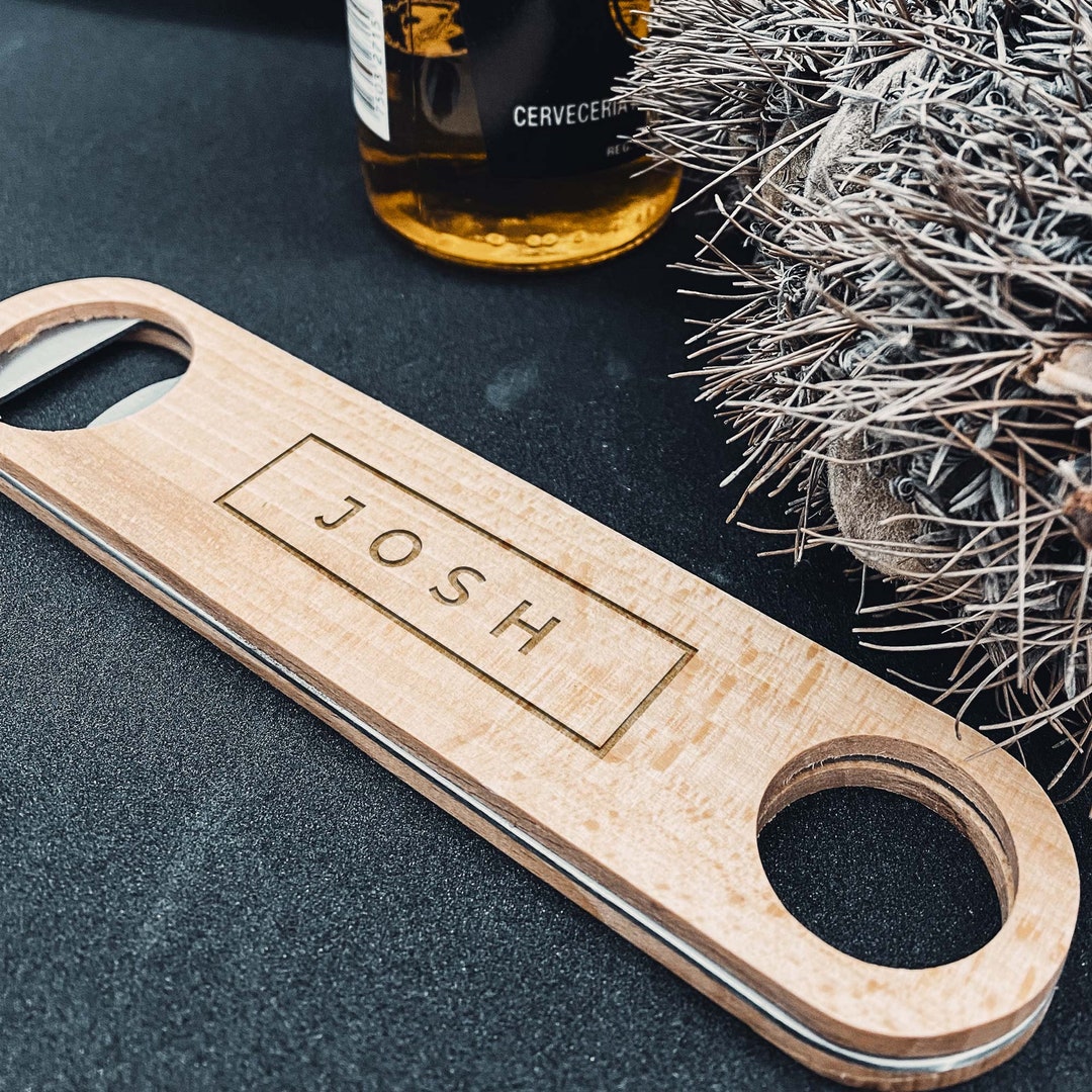 Personalised Minimalistic Timber Bottle Opener - Etsy