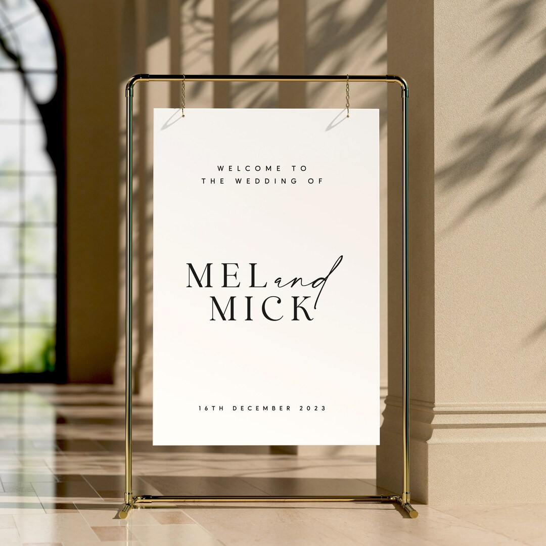 Modern Acrylic Wedding Welcome Sign Minimalistic Welcome Sign Acrylic ...