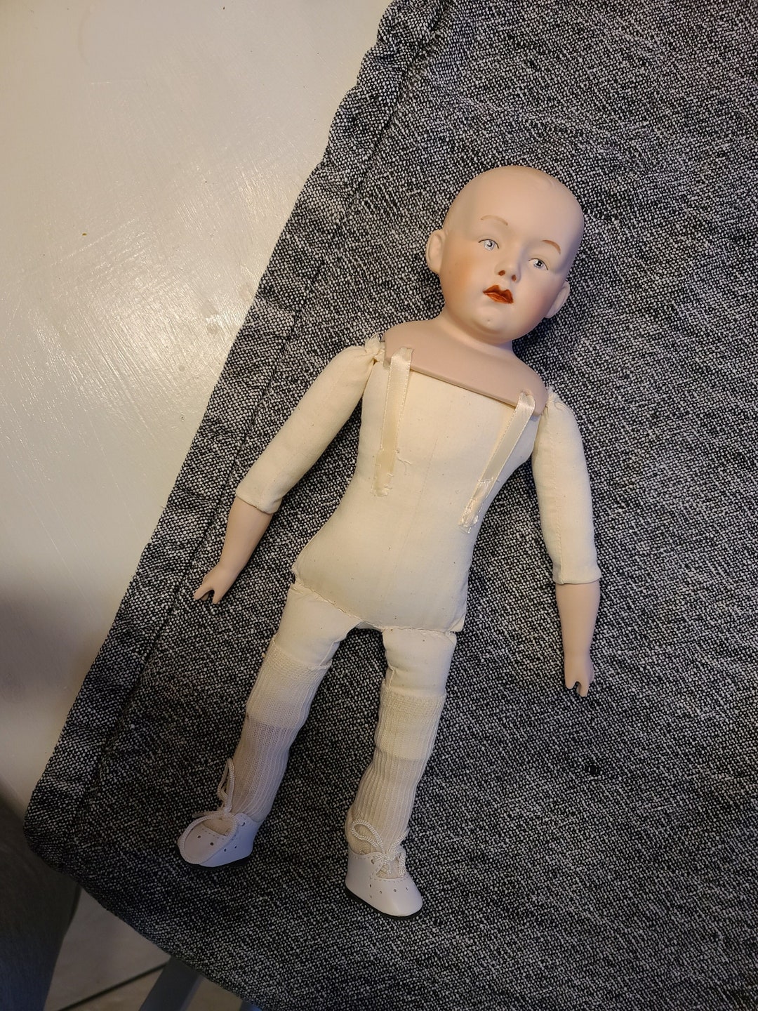 1989 Vintage S White Heubach Germany Doll / Vintage Porcelain and Cloth ...