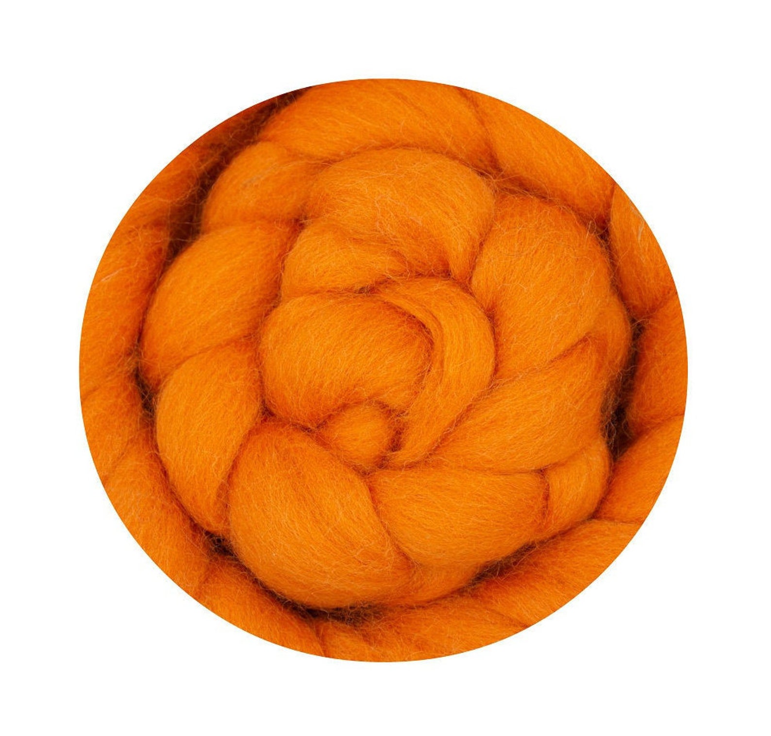 Orange Wool / 4 Ounces / Polish Merino Wool / Spinning Wool / - Etsy