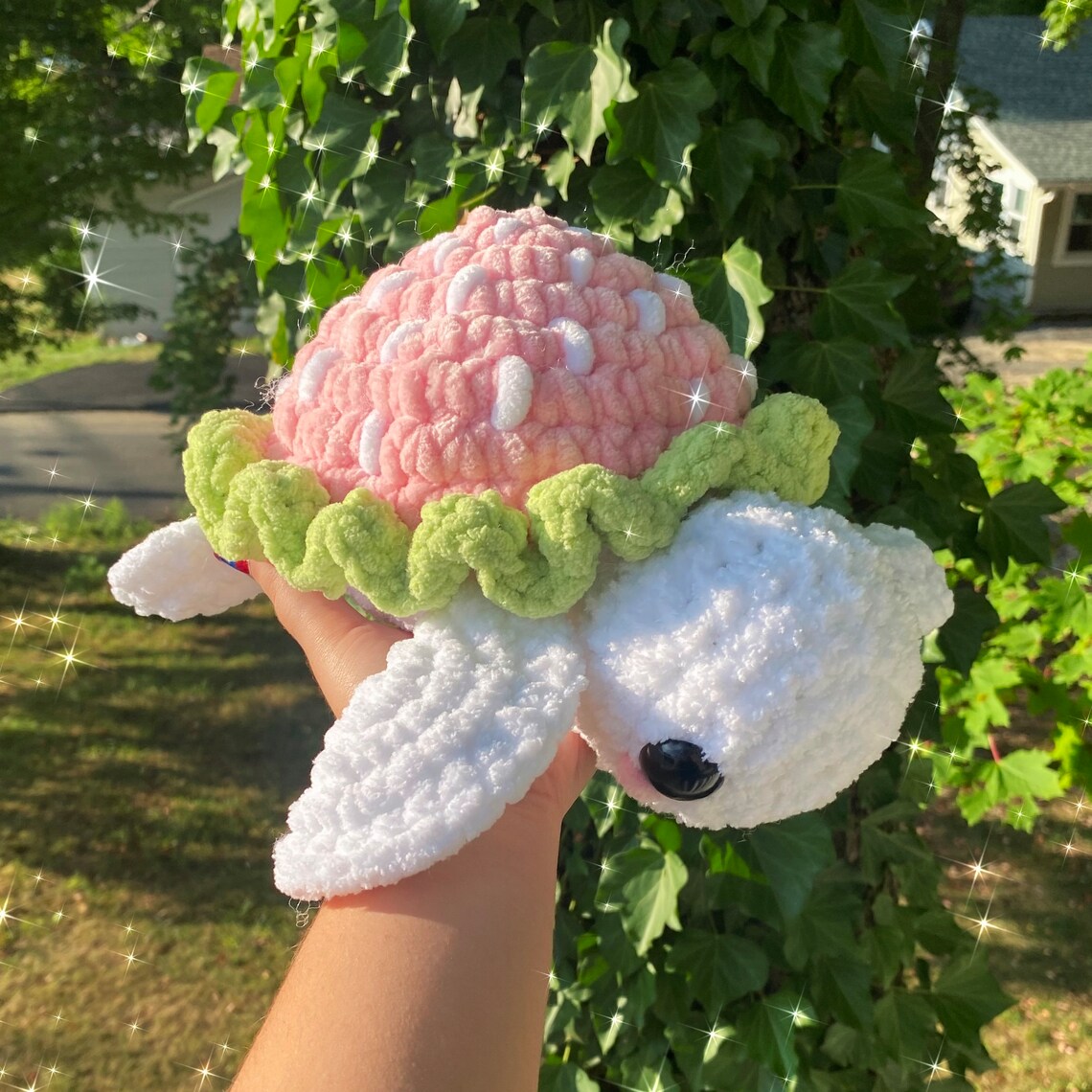 Crochet Strawberry Turtle Red or Pink - Etsy