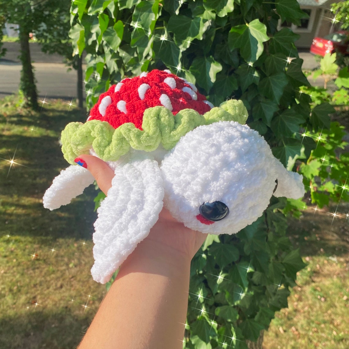 Crochet Strawberry Turtle Red or Pink - Etsy