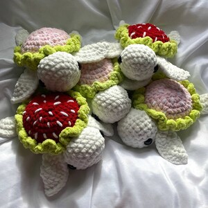 Crochet Strawberry Turtle Red or Pink - Etsy