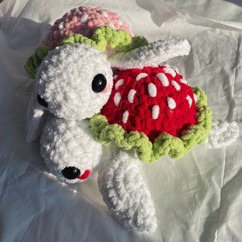 Crochet Strawberry Turtle Red or Pink - Etsy
