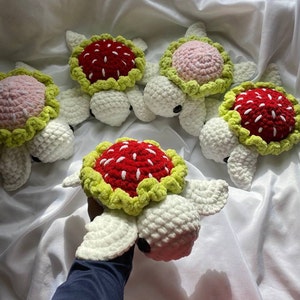 Crochet Strawberry Turtle Red or Pink - Etsy