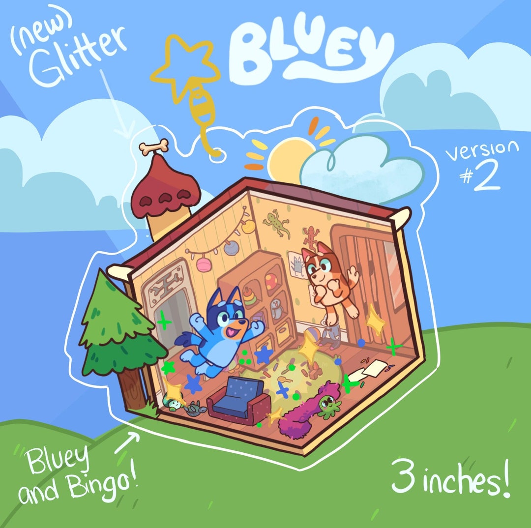 Bluey Shaker Keychain - Etsy