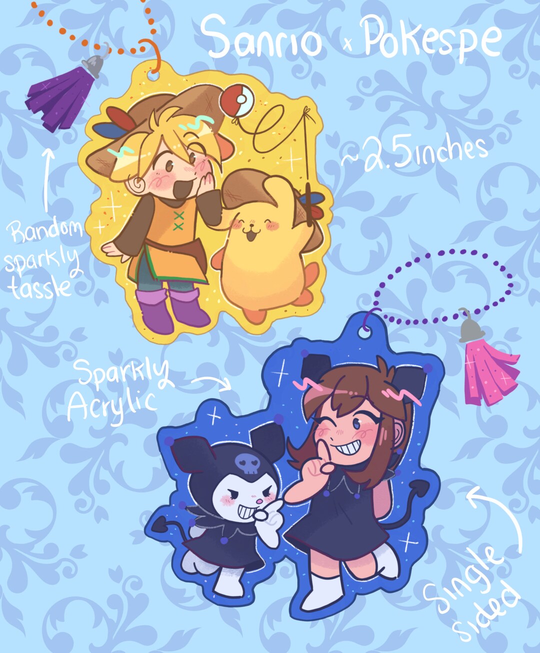 Pokespe X Sanrio Keychains - Etsy
