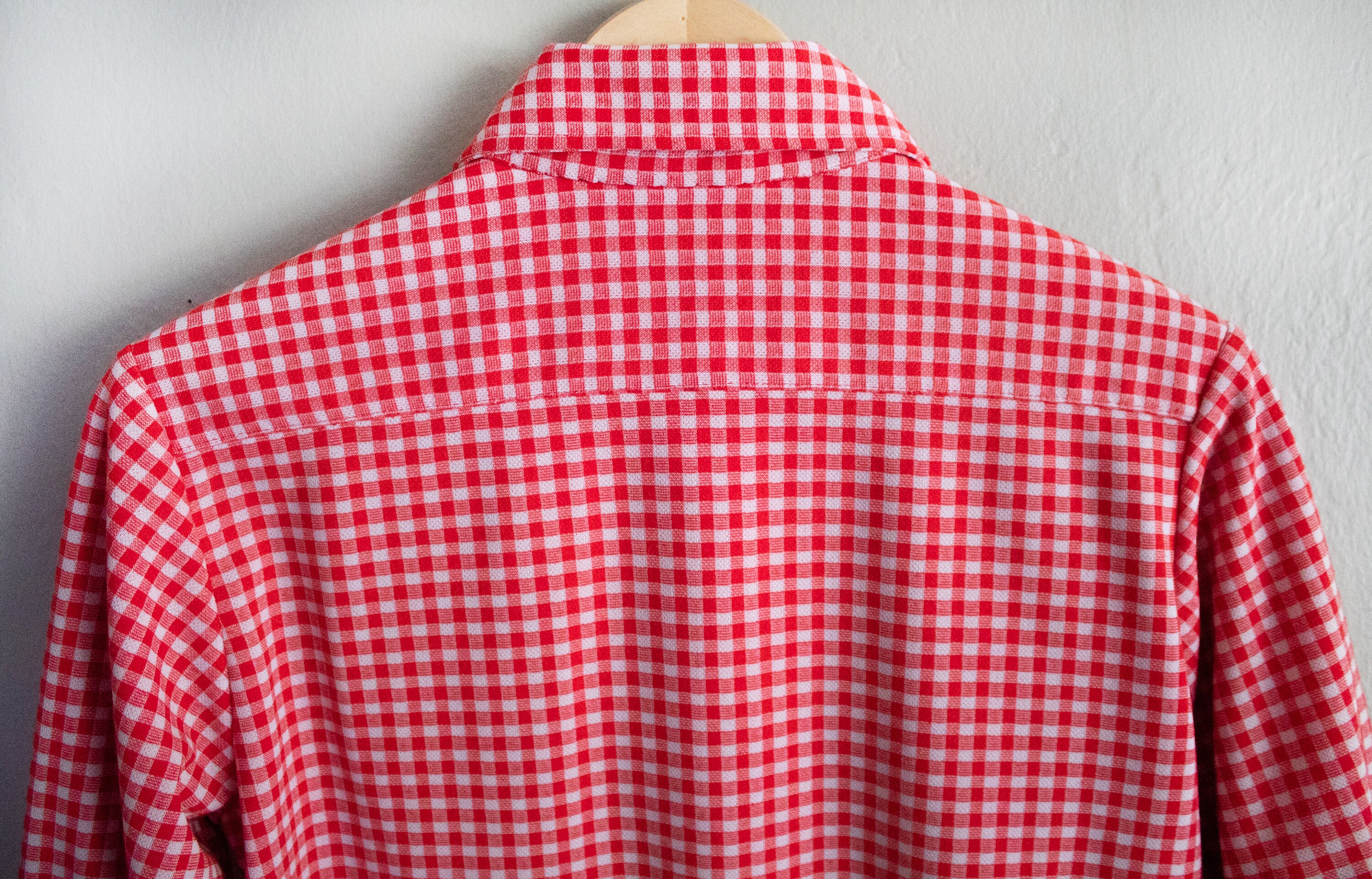 Vintage 1960s Red & White Checkered Blouse, Long Sleeve Button-up - Etsy