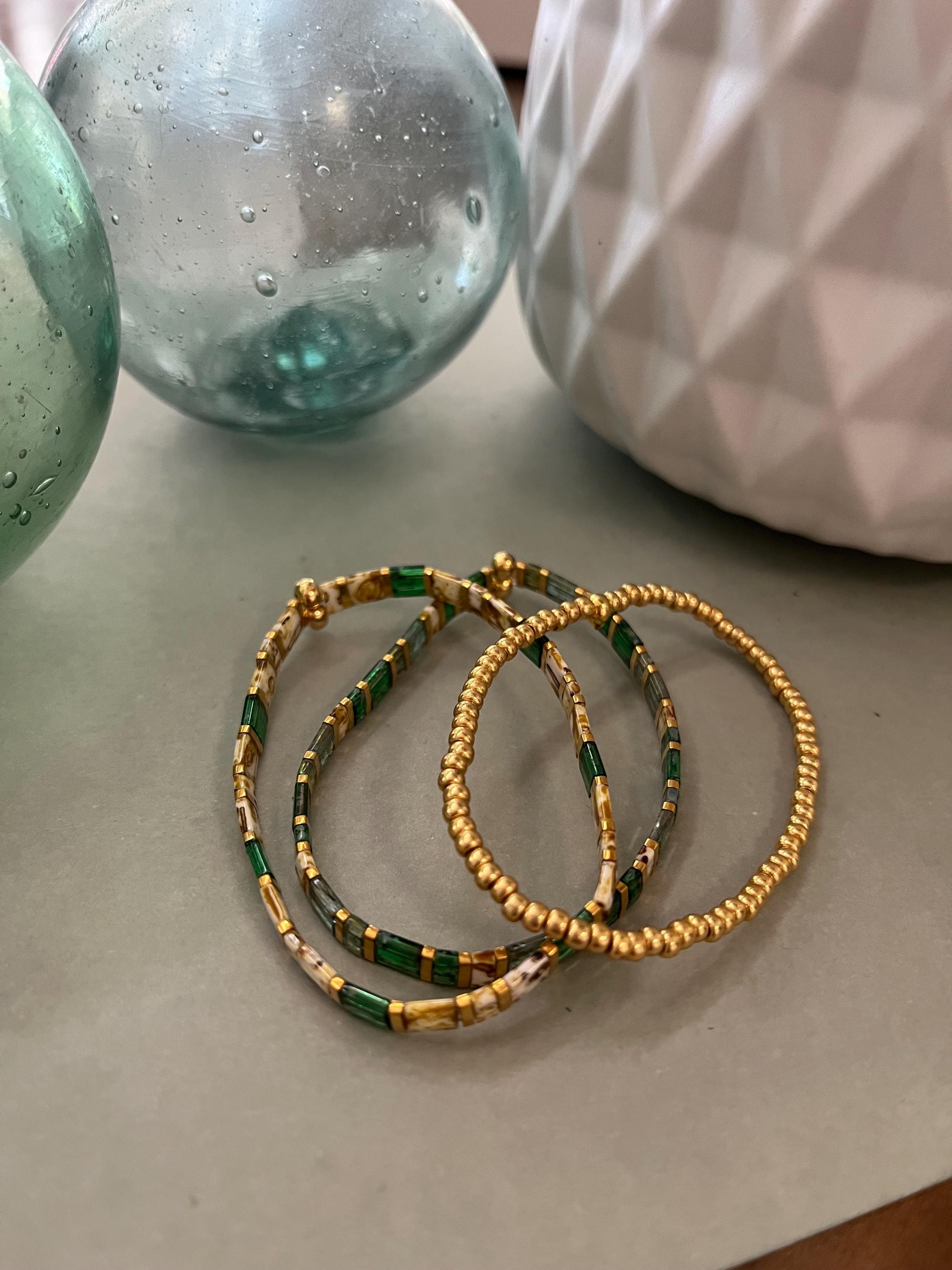 Emerald Isle Tila Bracelet Stack - Etsy