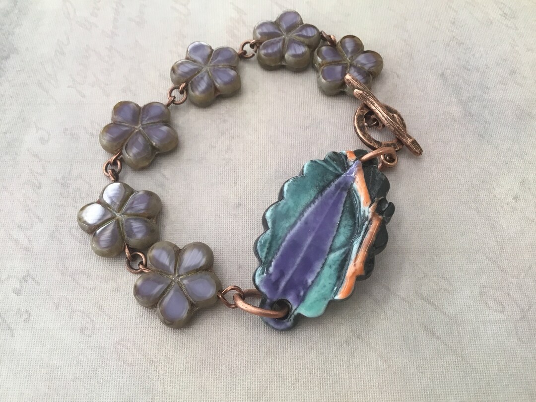 Mary Harding Foliage Bracelet; Porcelain Bracelet - Etsy