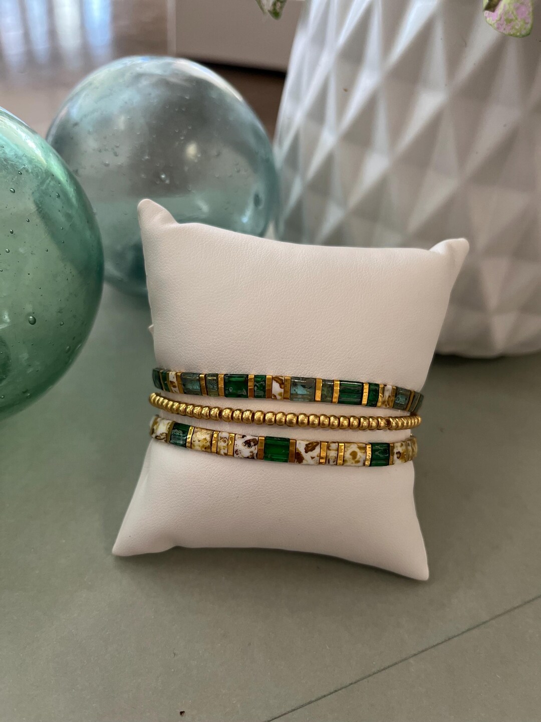 Emerald Isle Tila Bracelet Stack - Etsy