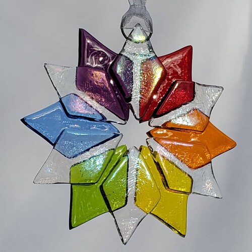 Light Bulb Ornament Fused Glass Handmade Unique - Etsy