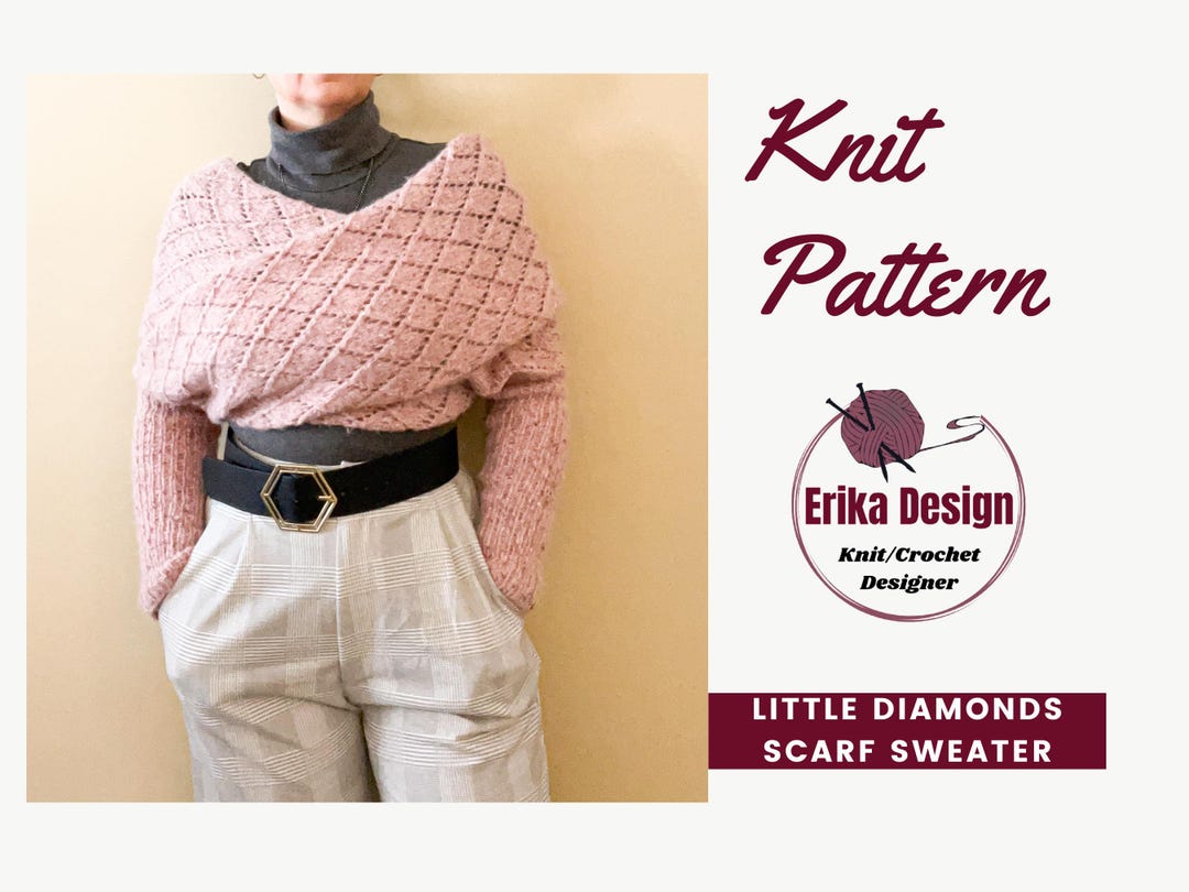 Scarf Sweater Knit Pattern, Sweater Scarf Knitting Pattern ...