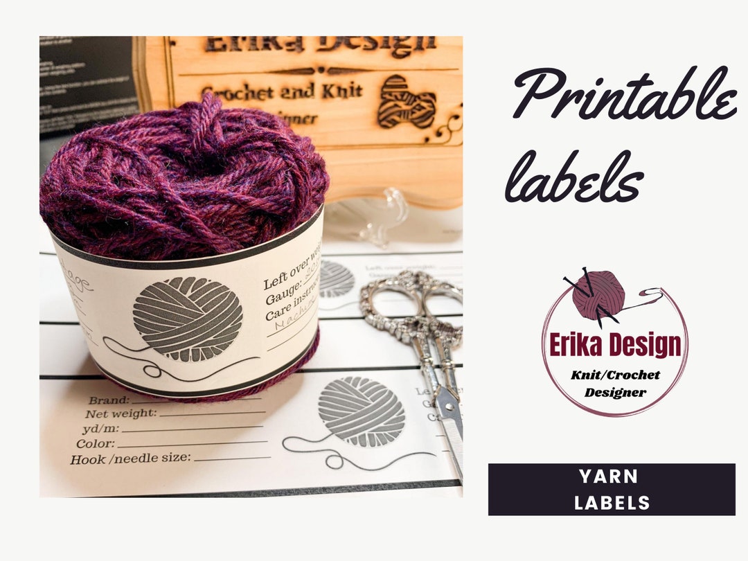 Yarn Label Printable, Yarn Label Pdf Download, Printable Label, Digital ...