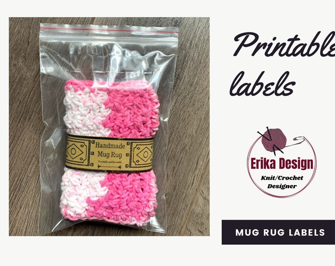 PRINTABLE heart Beat Template, Mug Rug Tags / Wrap Labels DIY Product ...