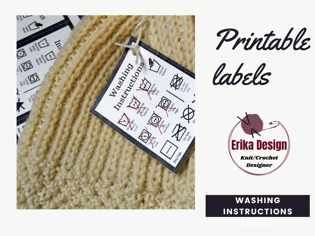 Washing Instructions Washing Instructions Labels Washing - Etsy