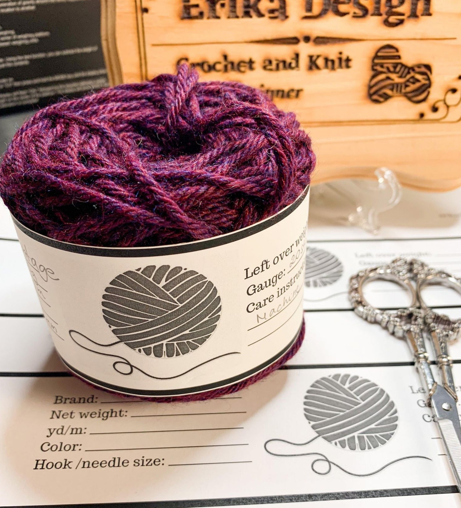 Yarn Label Pdf Download Printable Label Digital Label Yarn - Etsy