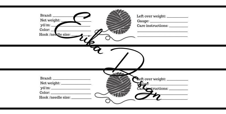 Yarn Label Printable Yarn Label Pdf Download Printable - Etsy Australia