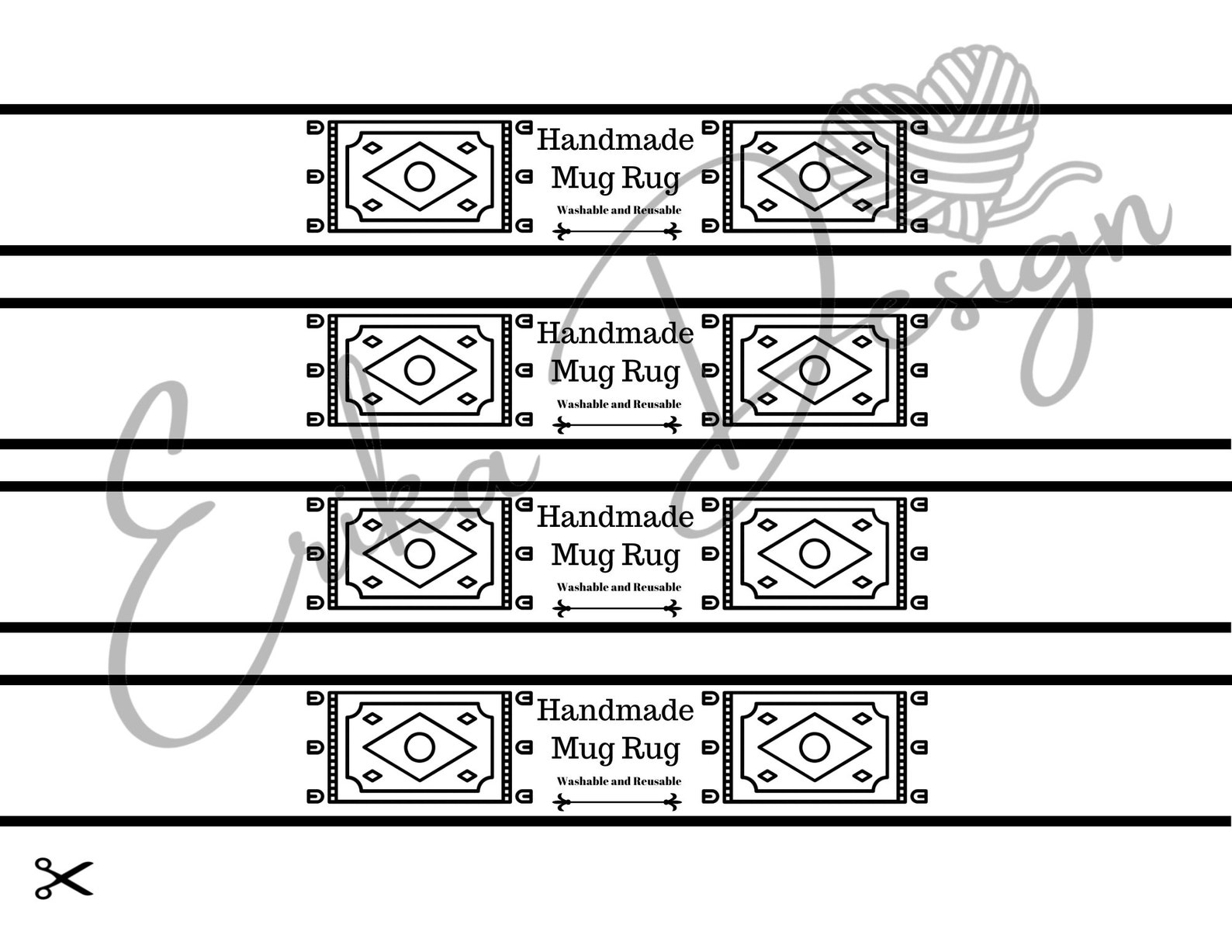 Printable Labels Mug Rug Labels Crochet Labels Cup Rug - Etsy