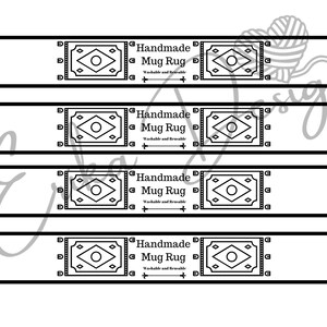 Printable Labels, Mug Rug Labels, Crochet Labels, Cup Rug, Handmade ...