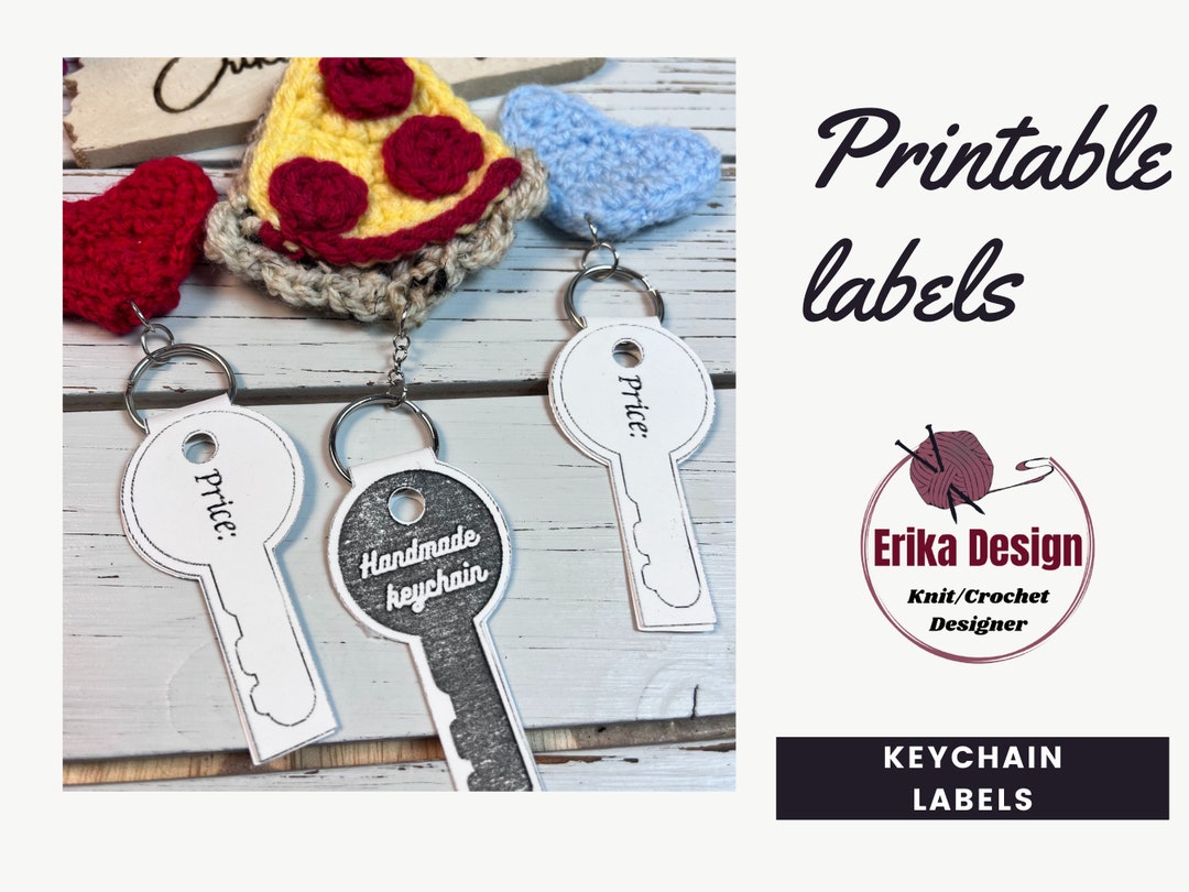 Printable Keychain Tag, Keychain Tag Template, Keychain Labels Template ...