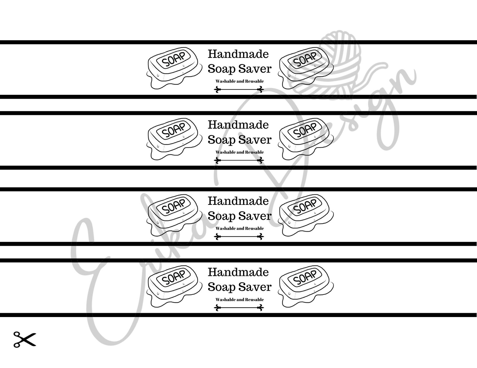 Printable Labels, Soap Saver, Spa Label, Reusable, Pdf Labels, Crochet ...
