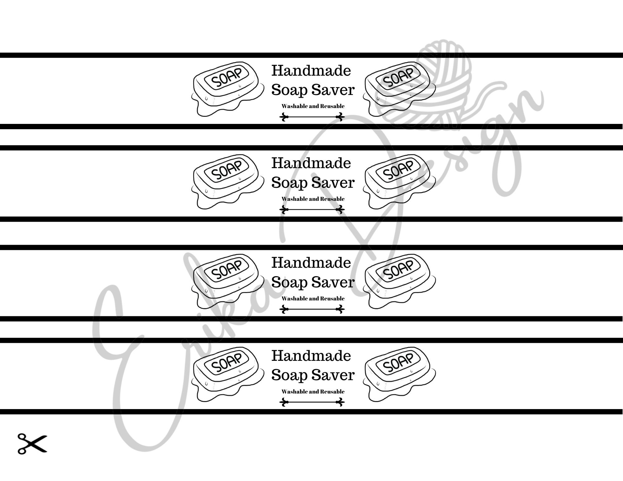 Printable Labels, Soap Saver, Spa Label, Reusable, Pdf Labels, Crochet ...