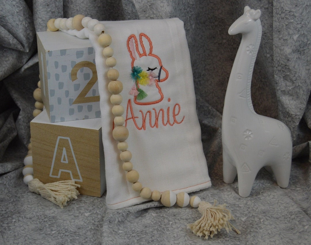 Lama Burp Cloth, Alpaga, Cactus, Baby Girl Nursery, Couche, Flanelle ...