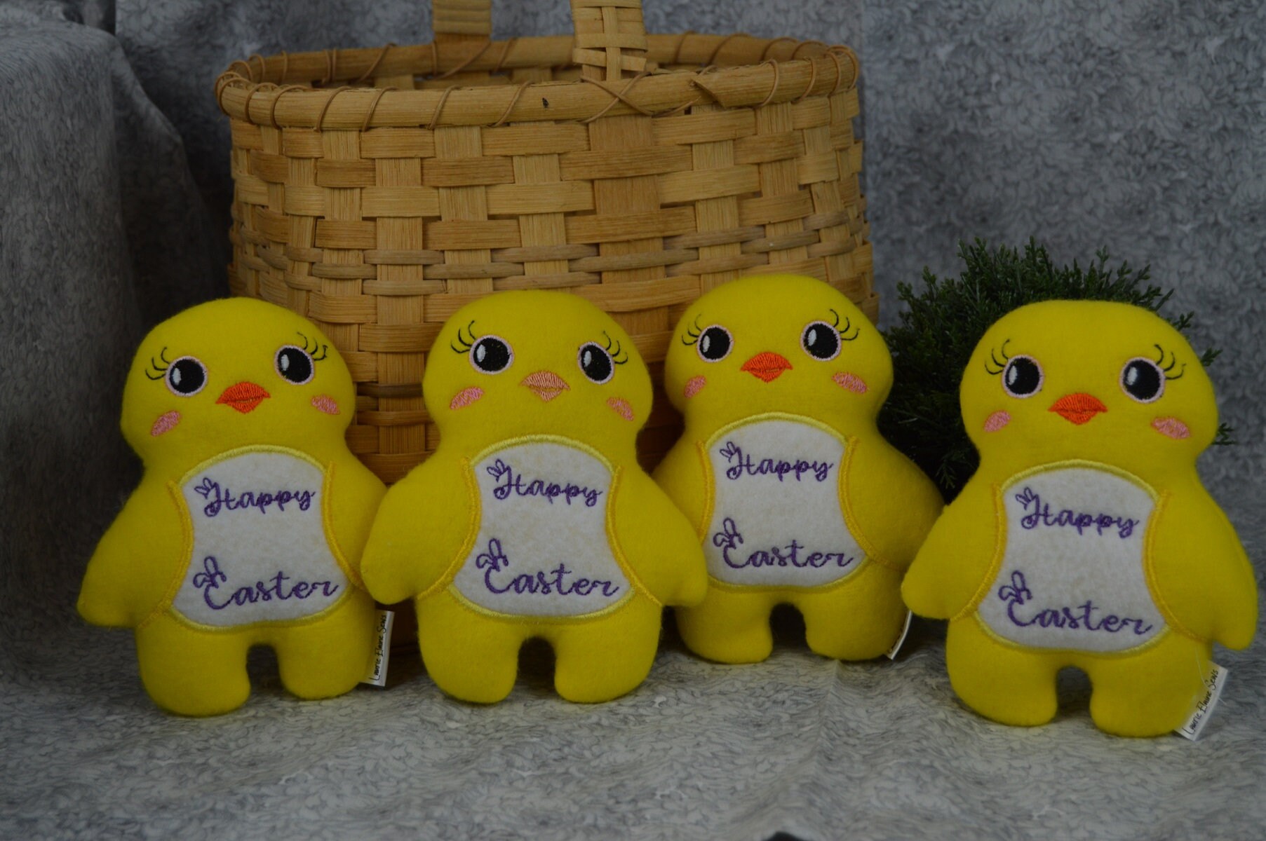 Toys Yellow Chick Happy Easter Gift Embroidered Toy Stuffie Stuffed ...