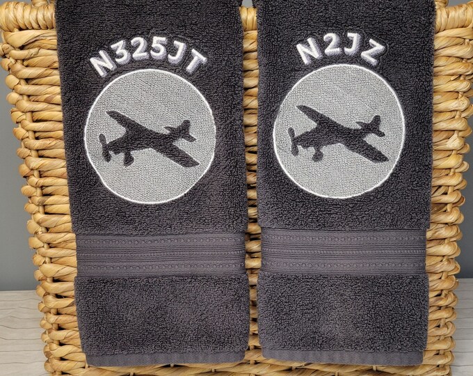 Pilot Airplane Owner Embossed Plane Tail Number Plane Embroidery ...