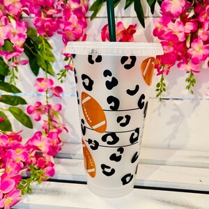 Football Starbucks Cold Cup•football Cold Cup•football Tumbler•football ...