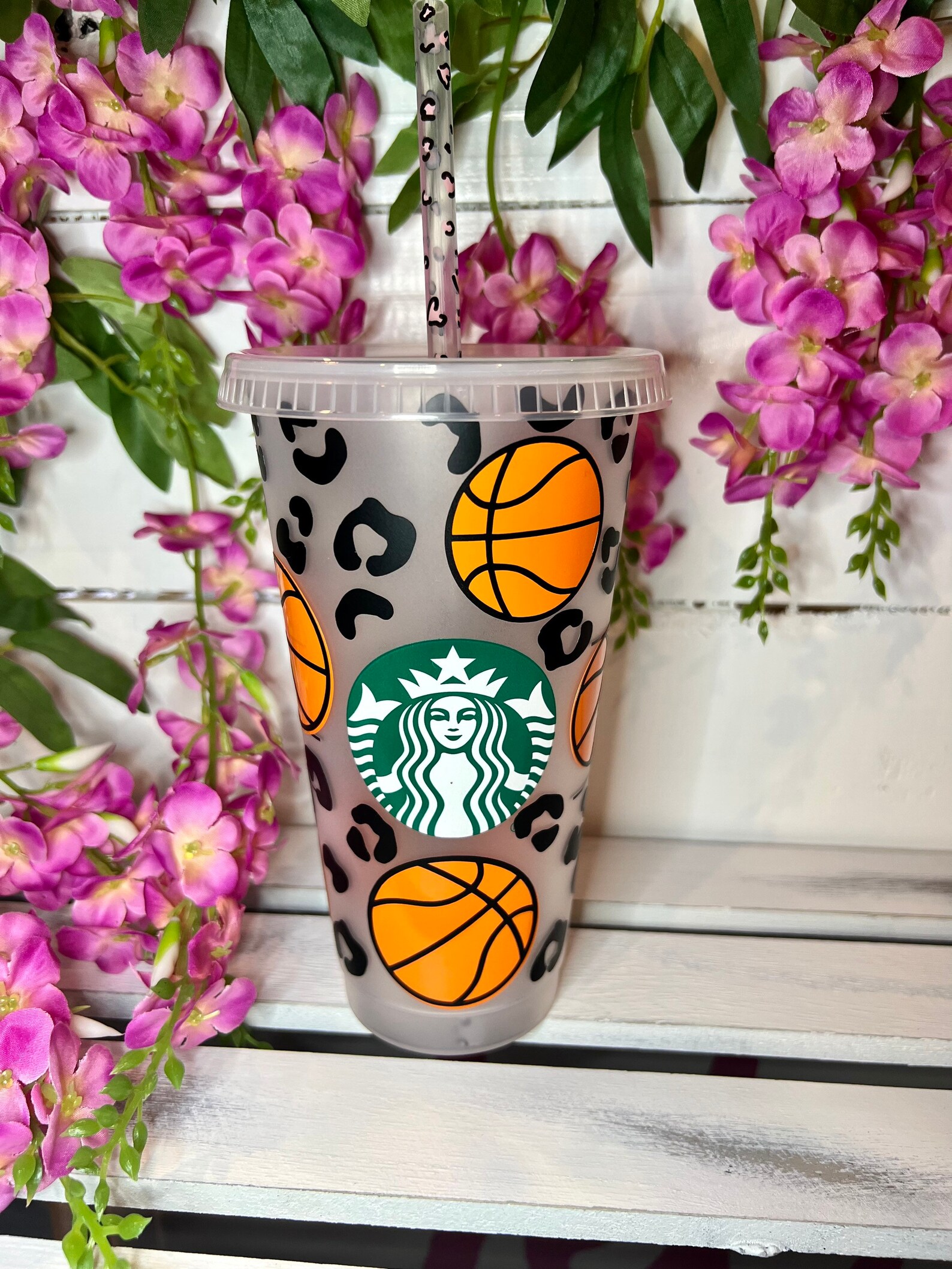 Basketball Starbucks Cold Cup•basketball Cold Cup•basketball Tumbler ...