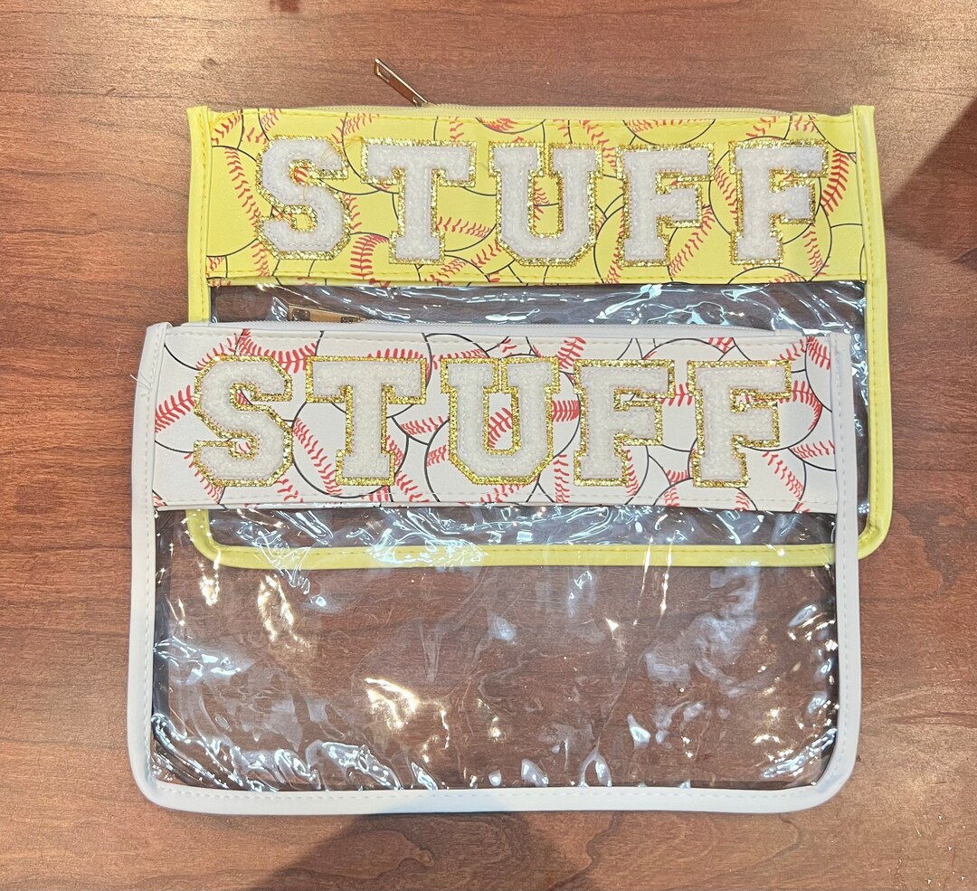 STUFF Baseball Softball Nylon PVC Bag | Ready to Ship Clear Flat ...