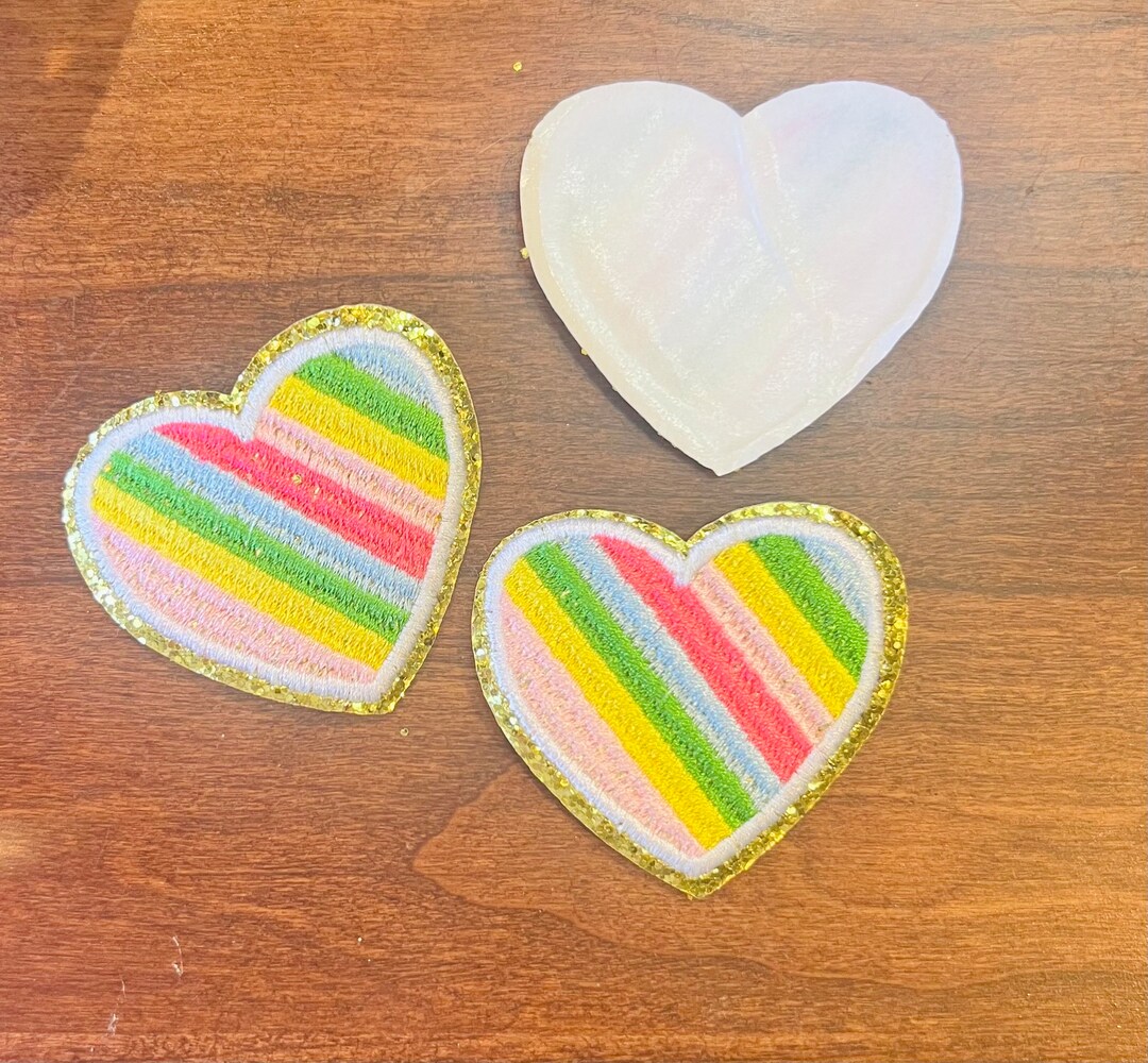 Chenille Heart Patch Chenille Patches Self Adhesive Varsity Letter DIY ...