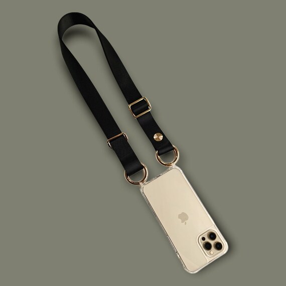 Black Gold Iphone Crossbody Strap and Shock-resistant Case - Etsy