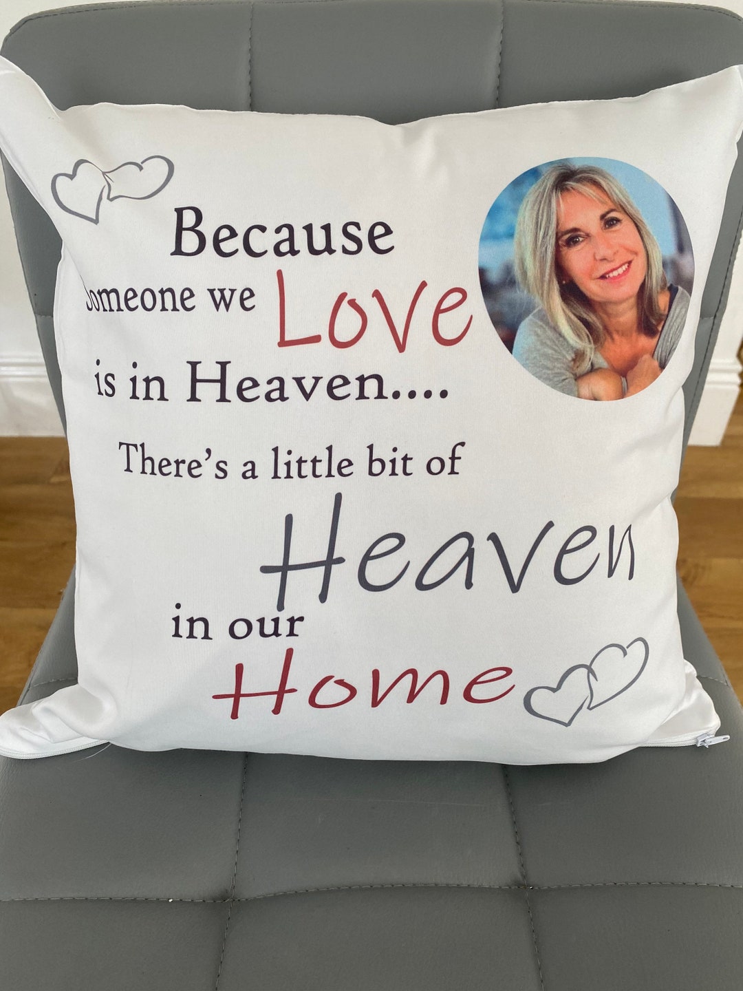 Memorial Personalised Cushion Photo Comfort Keepsake Loved One Photo ...