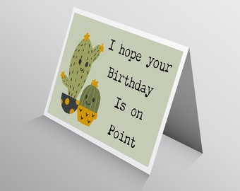 Cactus Dome Nature S01C - Customizable Digital Card Template - Birthday ...